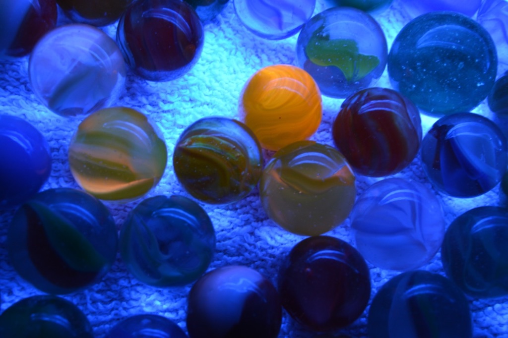 Old Marbles Under Blacklight – IN MY VIEWFINDER